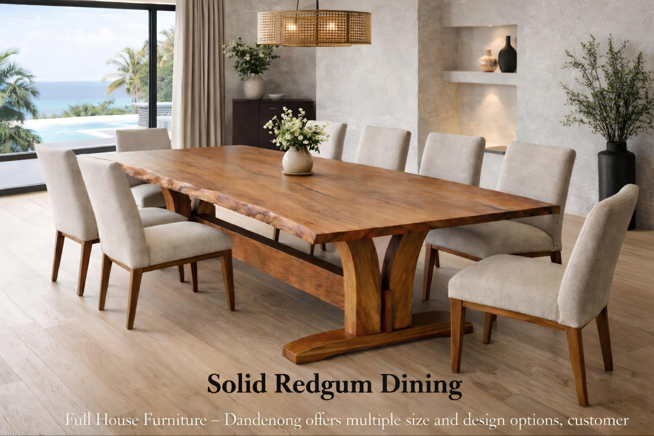 Custom made Redgum Dining Tables - Inquires for this through showroom ...